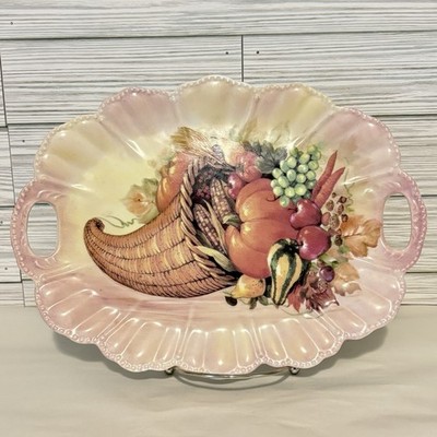 Vintage Lois White CreARTive Treasures Porcelain Platter Cornucopia ...