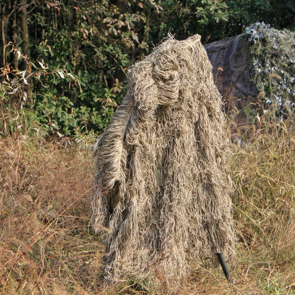 Ghillie Suit Poncho for Hunting Bird Watch Gilly Camouflage Cloak Green ...