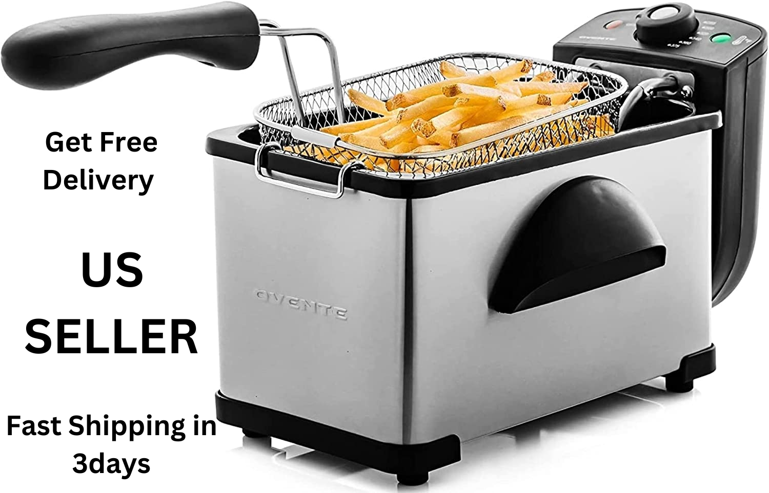 Stainless Steel Electric Deep Fryer Single Tank For Kitchen Countertop ...