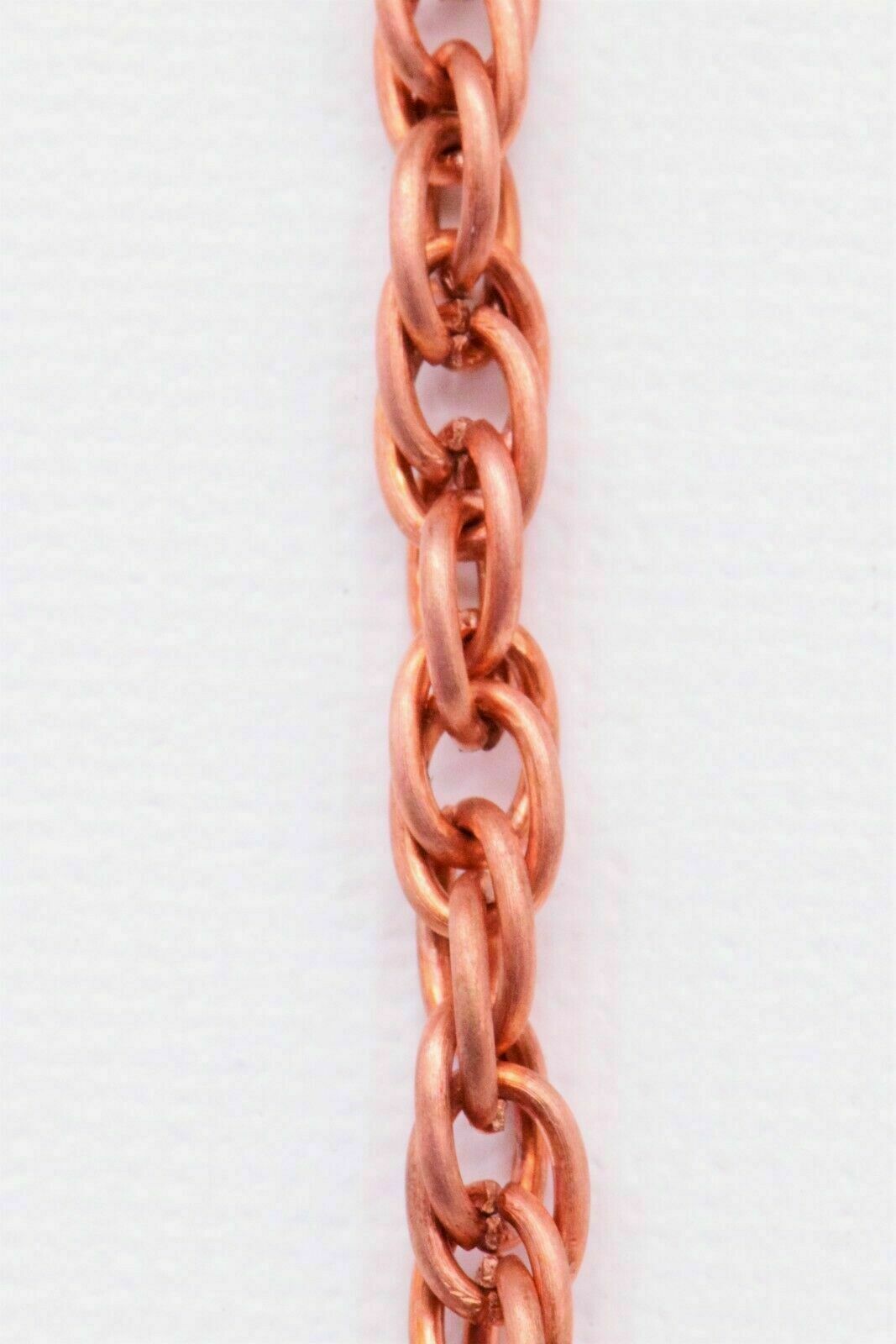 Copper Necklace Link 18" Chain Simple 4 mm Link Chain Necklace | eBay