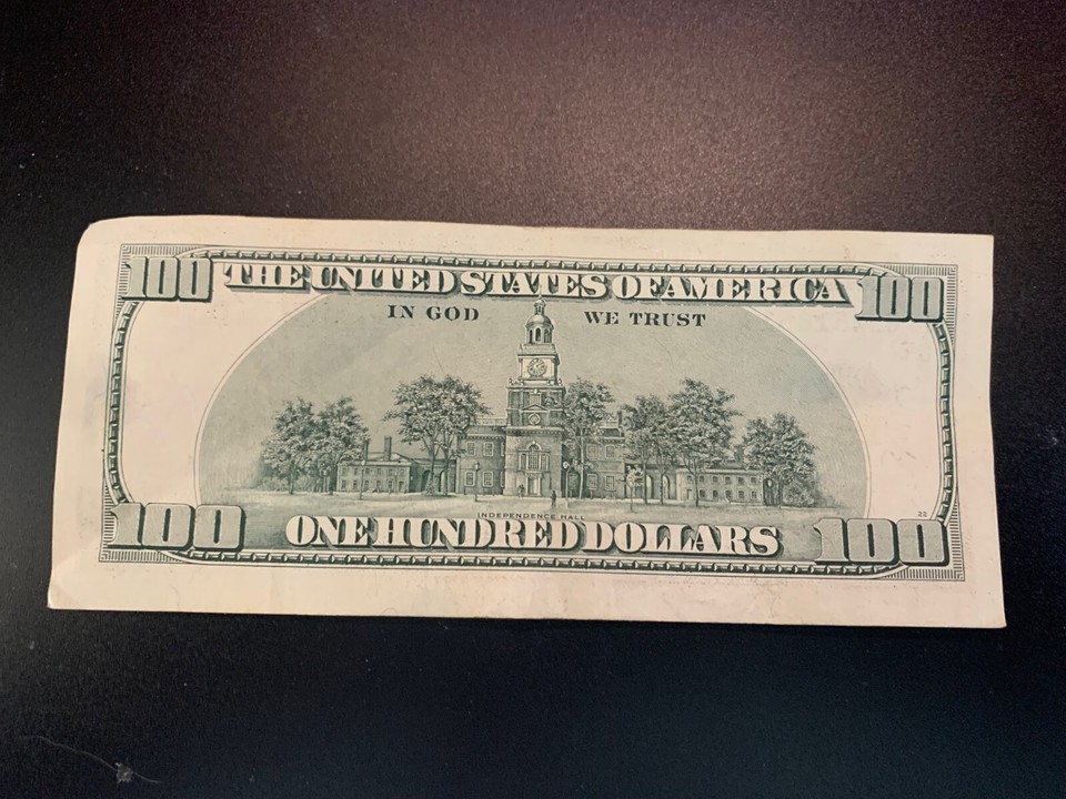 $100 Bill Error 1996 Series misprinted US paper money Bank ...