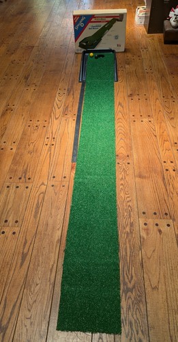 Vintage Spaulding Putt-A-Bout Continuos Ball Return Putting Mat 10ft w ...