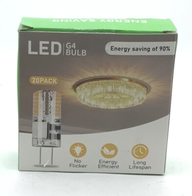 20PCS G4 LED Bulb, 3W AC/DC 12V Bi-Pin Base LED G4 Light Bulbs(30W ...