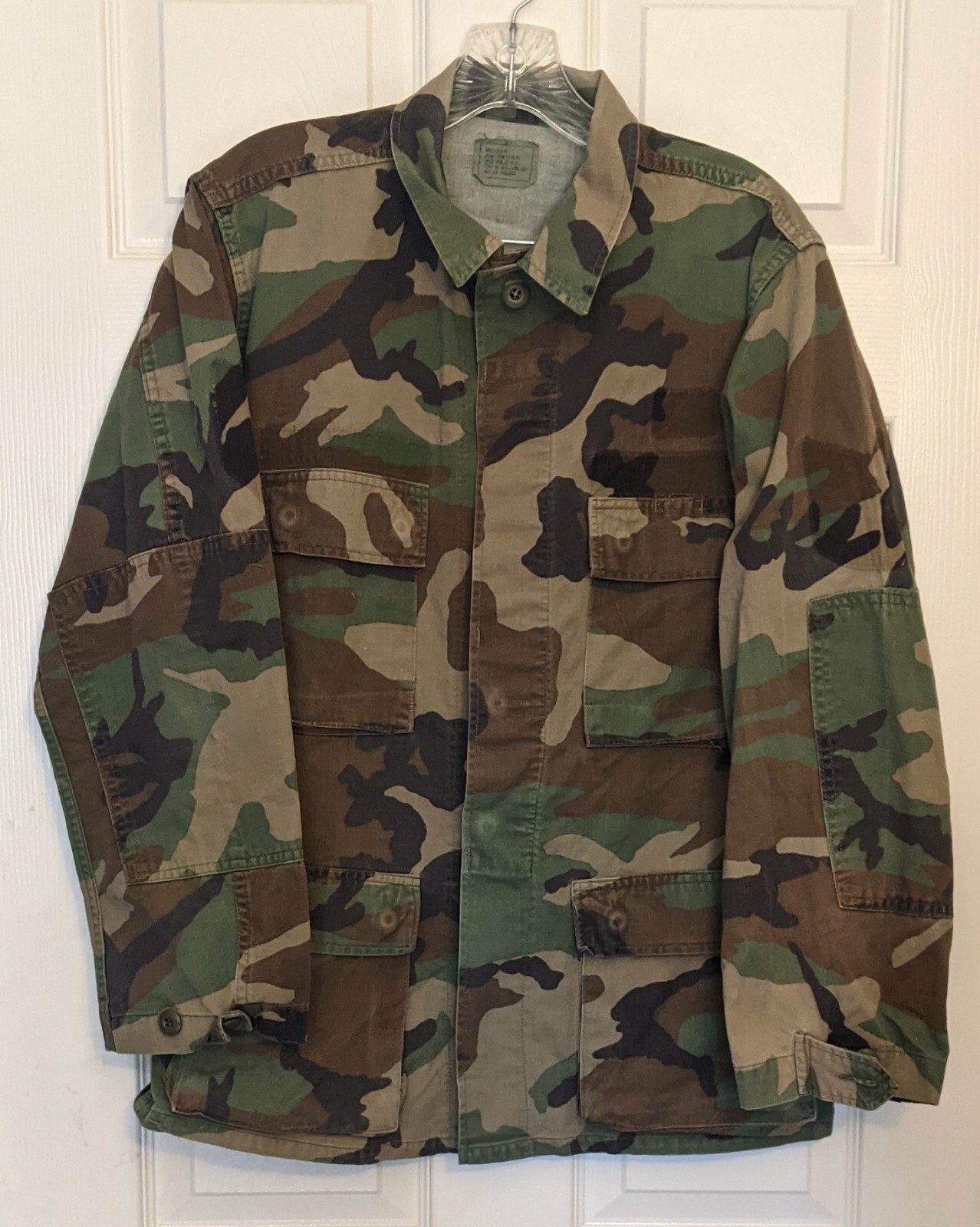 Vintage Forest Camo US Military Shirt Jacket Long-Sle… - Gem