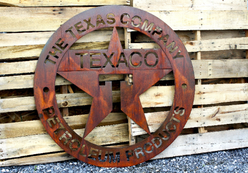 Rusty Patina Texaco Gas Station Garage Sign Man Cave / Vintage Gas | eBay