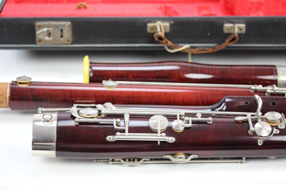 RESTORED VINTAGE BASSOON FROM CZECHOSLOVAKIA 101 CURLY MAPLE READY TO ...
