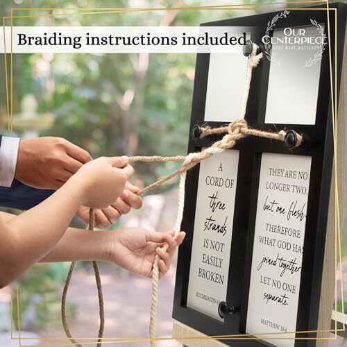 A Cord Of Three Strands Wedding Ceremony Sign, 17" X 23", Unity Braid ...
