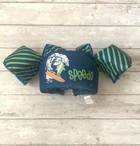 Speedo Puddle Jumper Blue Shark Kids Life Vest Jacket Floatation 30-50 ...