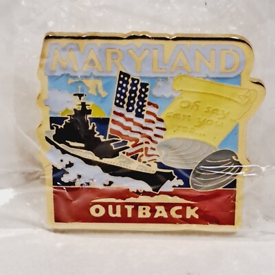 Outback Steakhouse Maryland Lapel Enamel Pin Restaurant Employee Server ...
