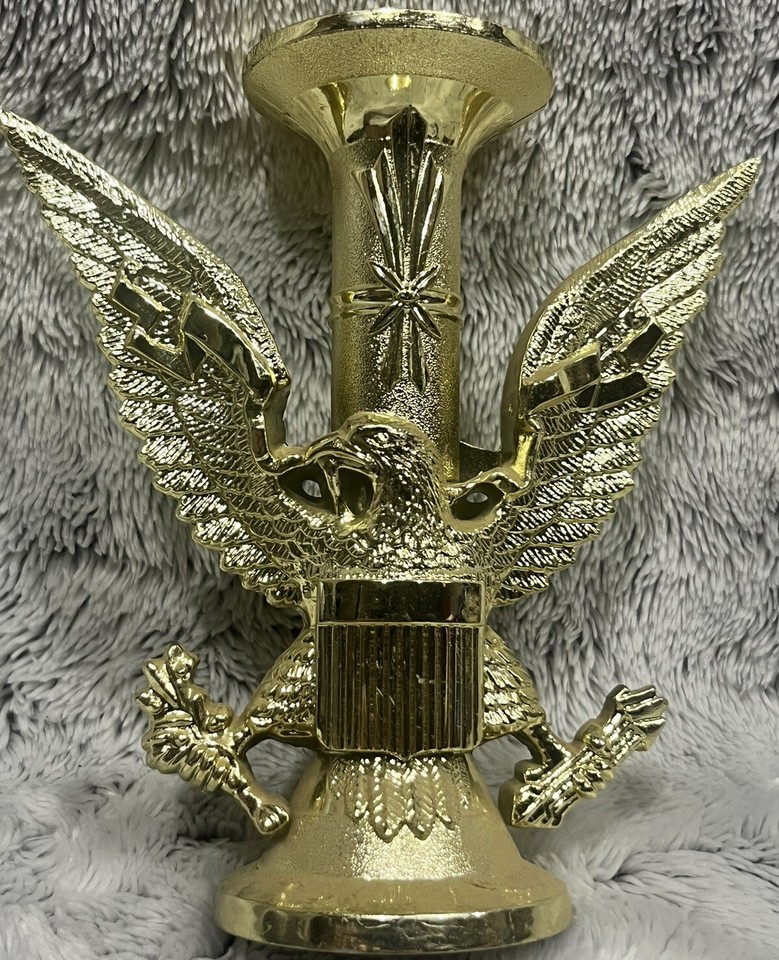 Vintage Freeman Trophy Topper Eagle Bird Star Gold Tone Plastic Part | eBay