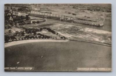 South Boston "Army Base" Vintage Fairchild Aerial Collotype ...
