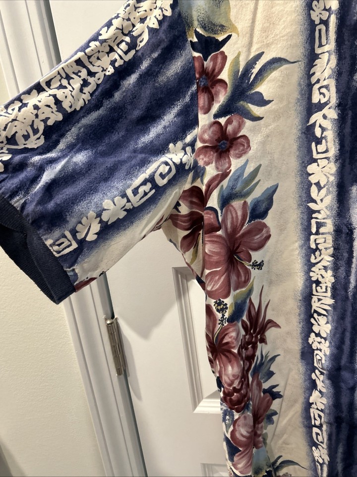 Hilo Hattie Sz K Hawaiian Floral Pullover Shirt Coconut Shell Buttons ...