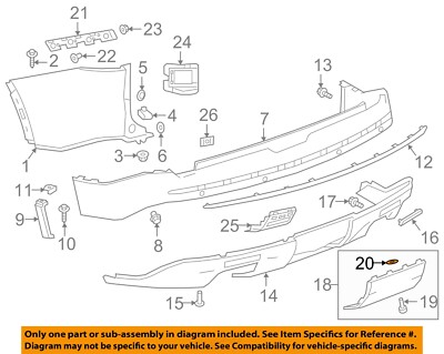 GM OEM 12-24 Acadia Rear Bumper Bumper Components-Lower Cover Nut ...