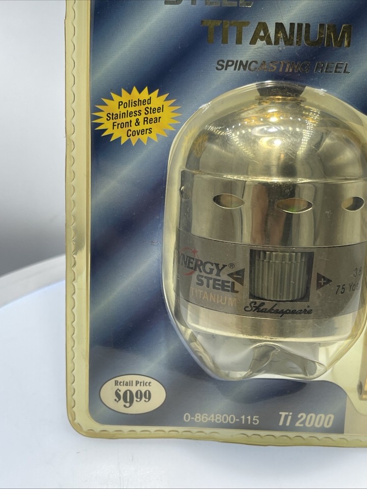 Shakespeare Synergy Steel Titanium Ti 2000 Spincast Fishing Reel NOS | eBay