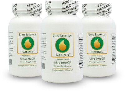 Emu Essence Ultra Emu Oil Dietary Supplement 90/750mg Softgels 3Pack ...