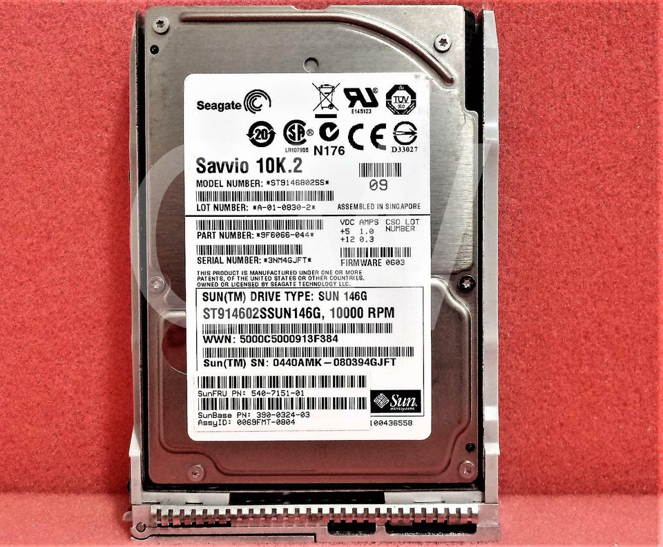 ST9146802SS 9F6066 Seagate SAVVIO 146GB 10K RPM 3Gb/s 2.5"SAS Hard ...