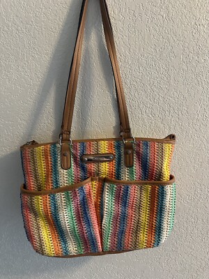 ROSETTI Multi Color Striped Purse Handbag Shoulder Purse | eBay