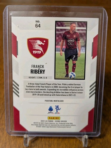Gold LASER PANINI SCORE Serie A 2021/22 Card Franck Ribéry 64 ...