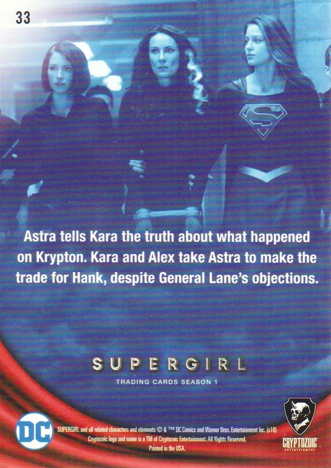 2018 Cryptozoic Supergirl Season 1 Base Set Trading Card #33 | eBay