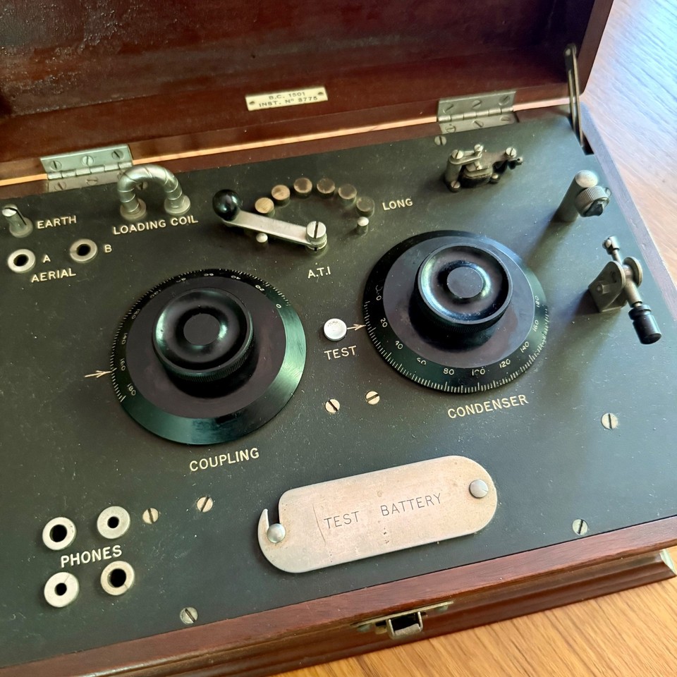 Antique C.1930 Military boxed Radio Test Tuning Absorption Wave meter ...