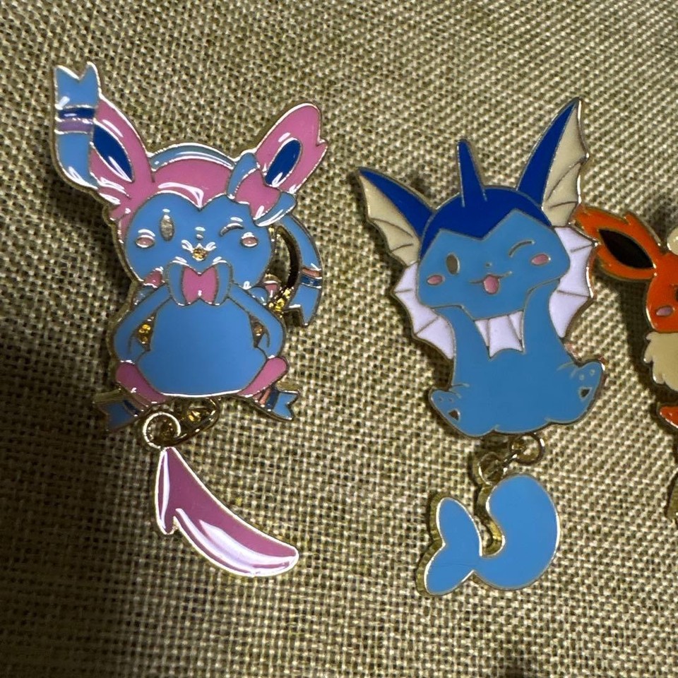 Pokemon tail swaying pin badge 9 types | eBay