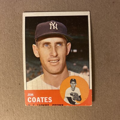1963 Topps Baseball Jim Coates New York Yankees Card #237 | eBay