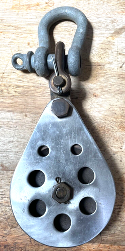 Boat Block Stainless Steel Removable Pin Rope Pulley Brass Sheave ...