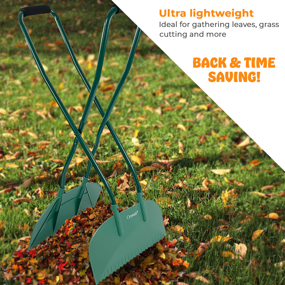 Long Handled Leaf Collecting Rake Grabs Garden Leaves Tidy Collector ...