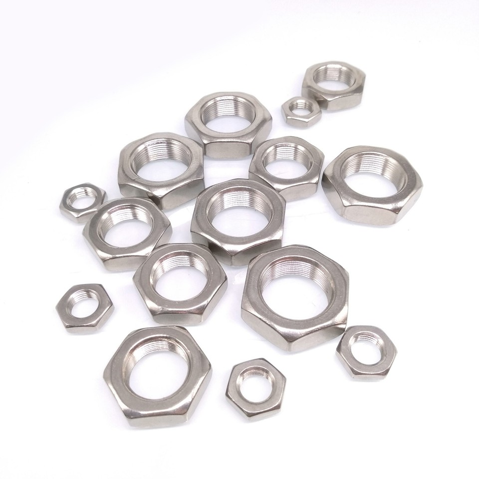 5pcs M22 x 1.5mm Fine Thread Hex Half Thin Jam Nuts A2 304 Stainless ...