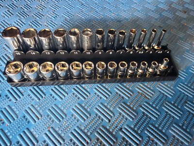 MATCO Tools Silver Eagle 26 Pc 1/4 dr Metric Socket Set Deep and ...