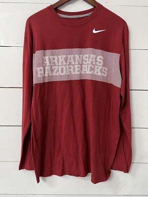 Nike Arkansas Razorbacks Shirt Adult XL Hogs Football Long Sleeve ...