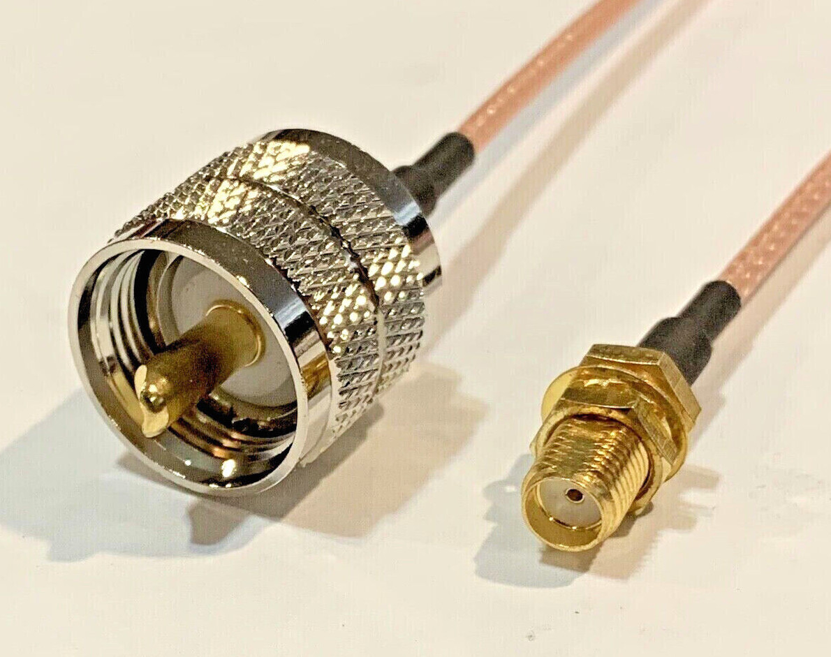 PL-259 UHF Male to SMA Female ACI100 Coax Cable 50 ohm Pick Length Lot ...