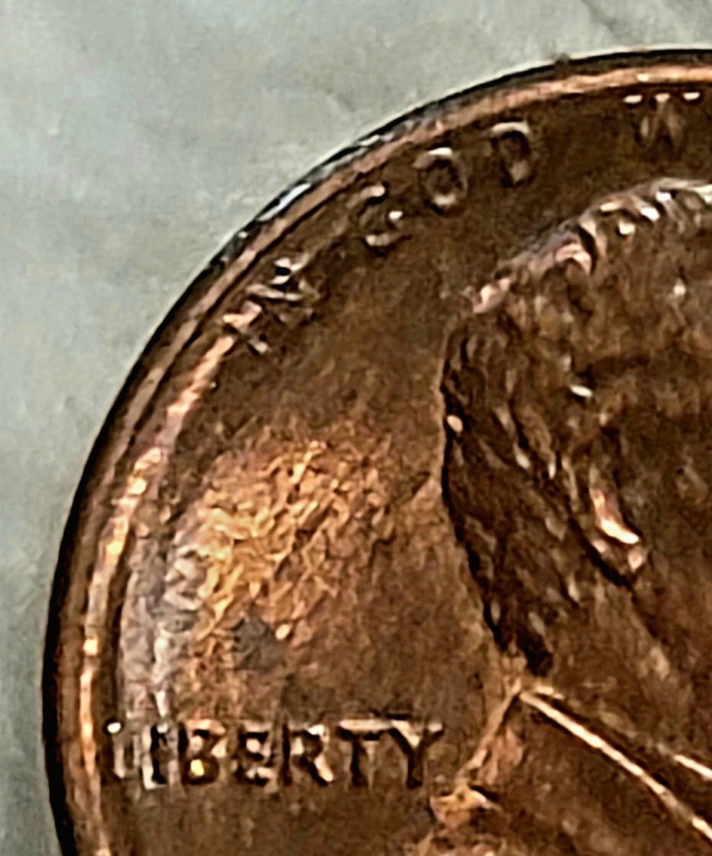 1986 Lincoln Memorial Penny Coin with No Mint Mark " L " On Rim ( RB ...