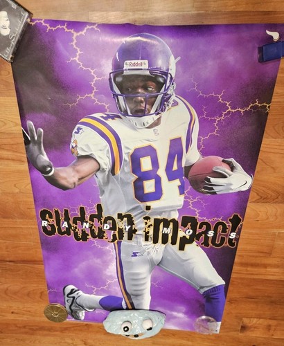 Randy Moss Sudden Impact 1998 Minnesota Vikings Vintage 23x35 Costacos ...