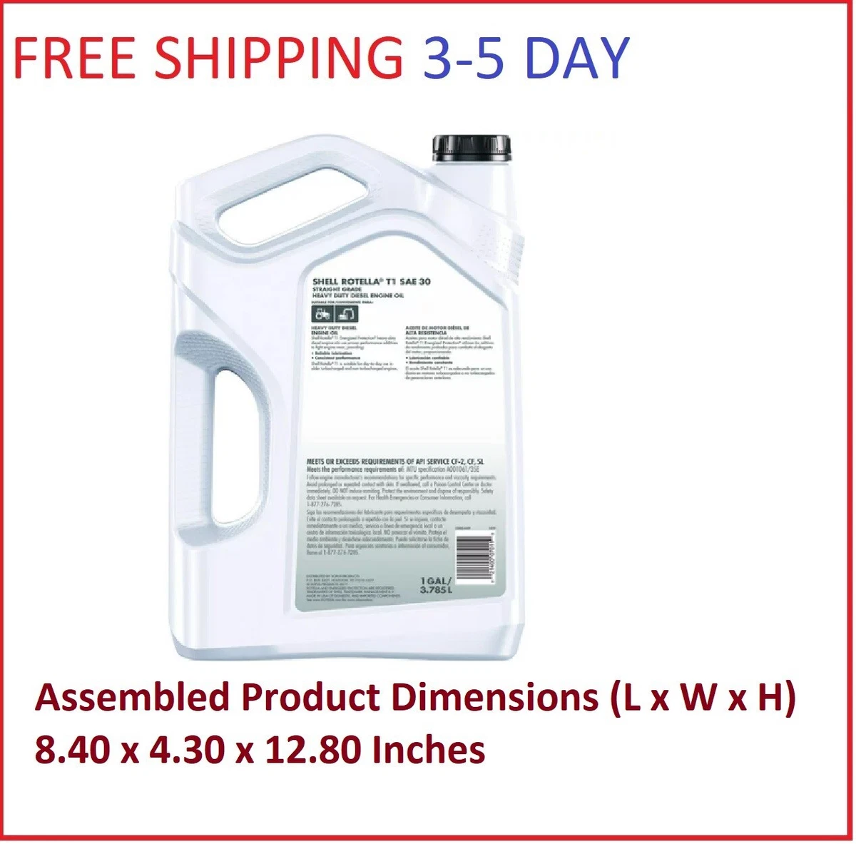 Shell Rotella Conventional Heavy Duty Motor Oil 15W-40, 50% OFF