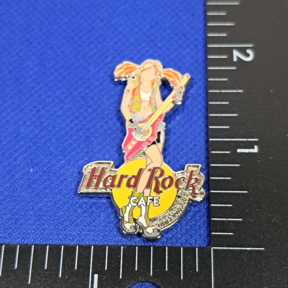 Hard Rock Cafe HOLLYWOOD CALIFORNIA 2002 Anime Girl Playing Pink Guitar ...