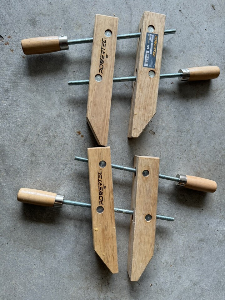 POWERTEC 10 Inch Wooden Handscrew Clamp, Adjustable for Positioning ...