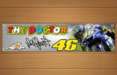 Valentino Rossi | 46 | Racing | Banner Sign Garage Workshop | PVC Sign ...