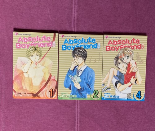 Absolute Boyfriend Manga by Yuu Watsae, Set of 3, Volumes 1, 2 & 4 ...
