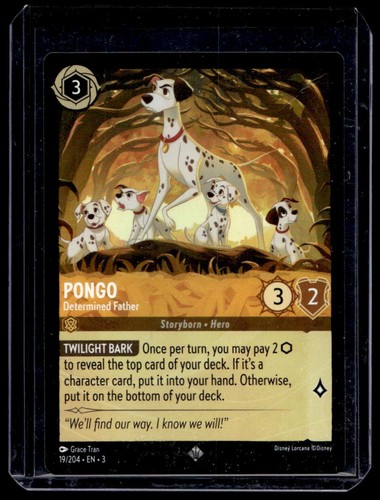 Disney Lorcana Into the Inklands Pongo Determined Father Non Foil 19/ ...