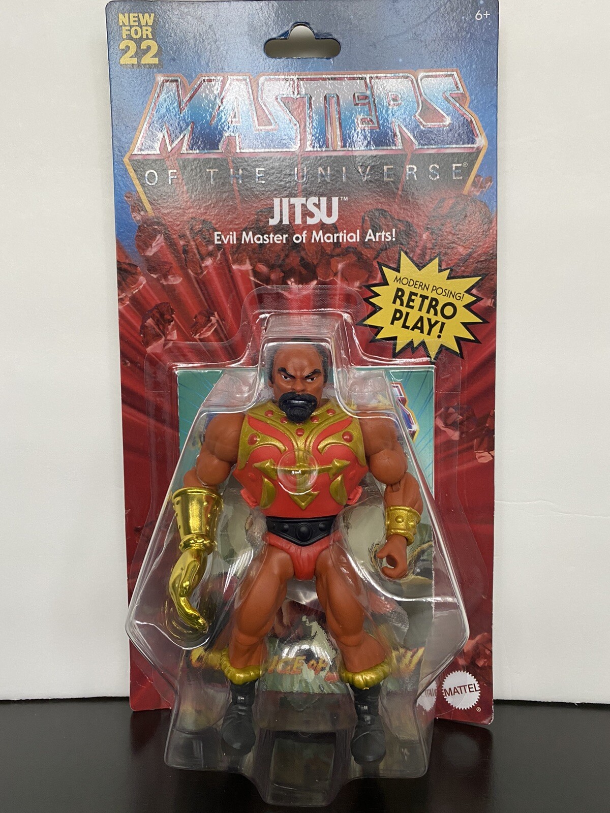 MATTEL Masters of the Universe JITSU Action Figure MOTU Retro Play 5.5 ...