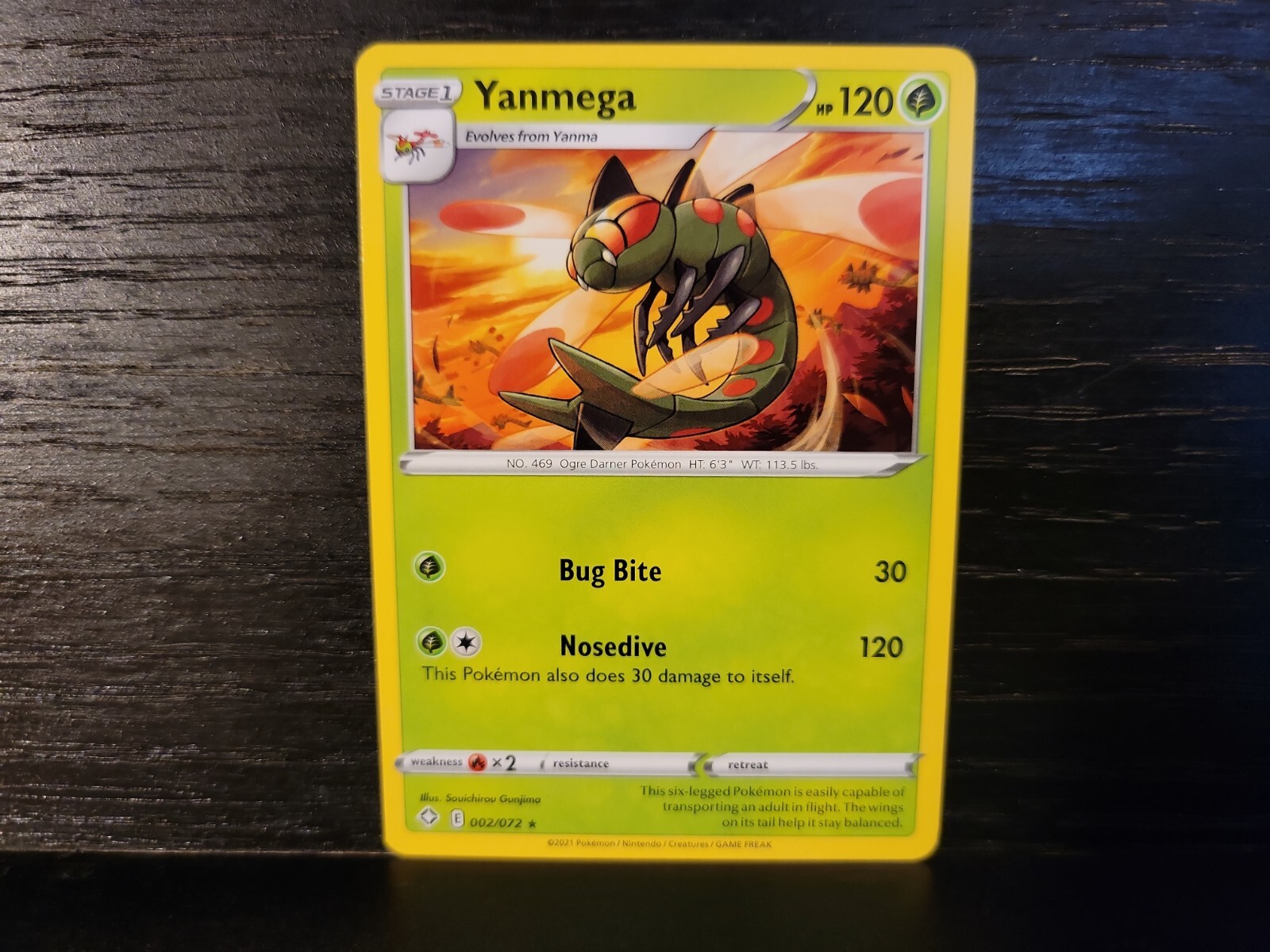 Pokémon TCG Yanmega Shining Fates 002/072 Regular Rare | eBay
