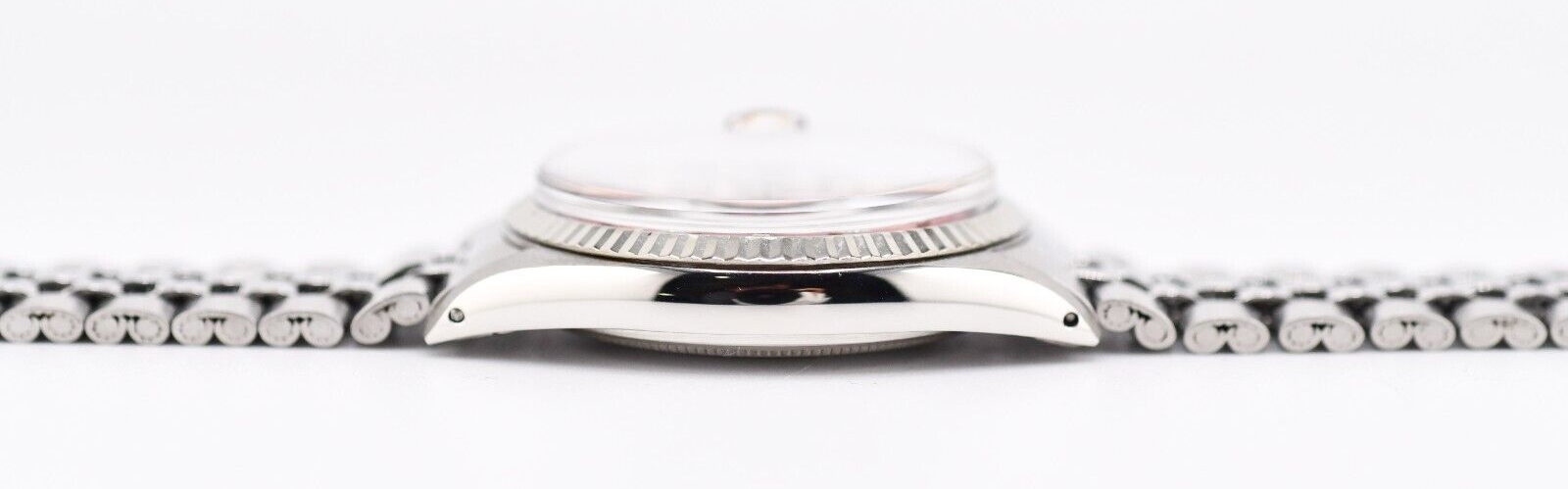 Rolex Datejust 1601 Cherry Red Baguette Diamond Dial 36mm Watch Steel ...