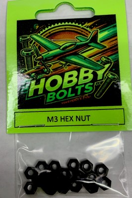 Hobby Bolts M3 Regular Hex Nut. Qty: 20Pcs. RC Car, Micro Fastener ...