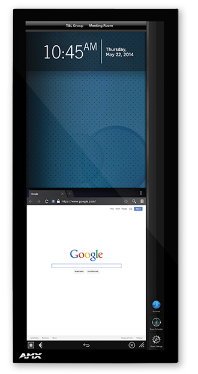 AMX 20.3” Modero X Series G5 Panoramic Portrait Wall Mount Touch Panel ...