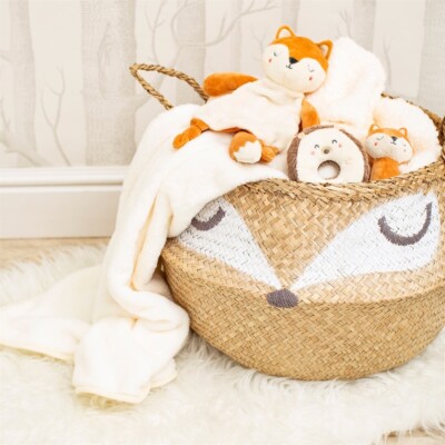 Sass & Belle Woodland Fox Seagrass Basket Decor Toys Tidy Bedroom Gift ...