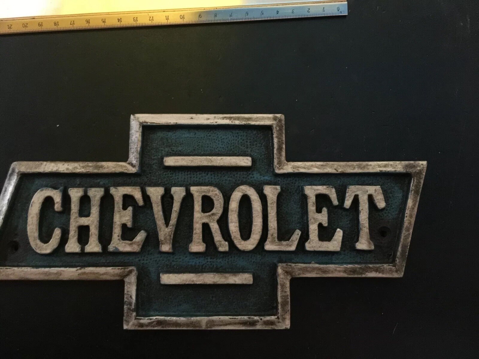 Chevrolet Plaque Sign Cast Iron CHEVY Corvette Camaro Truck Car Auto ...