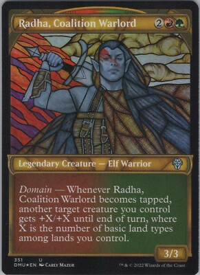 Radha, Coalition Warlord (Textured Foil) NM #351 Dominaria United MTG ...