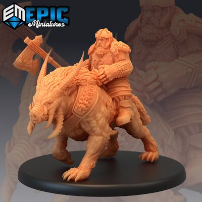 Nordic Dwarf Boar Cavalry | DnD Miniatures | Tabletop Gaming Miniature ...