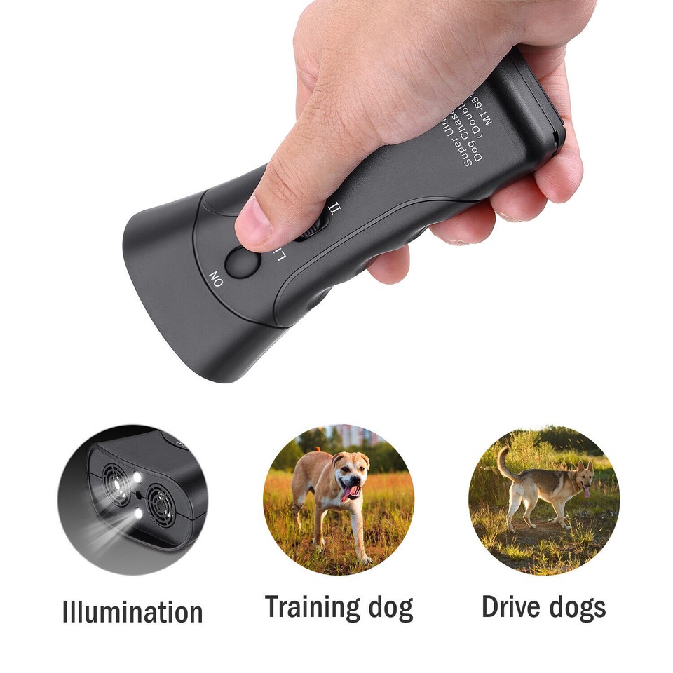 Petgentle Ultrasonic Anti Dog Barking Pet Trainer LED Light Gentle ...